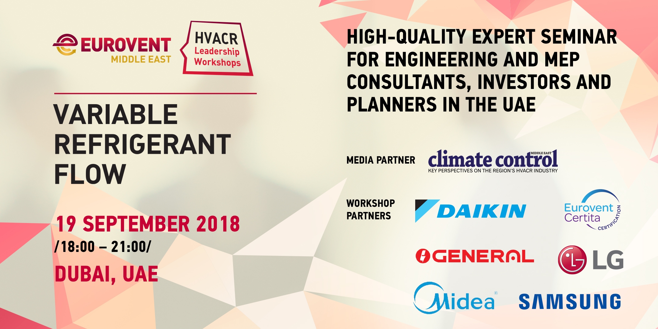 Eurovent Middle East to host flagship workshop on VRF technology - Eurovent