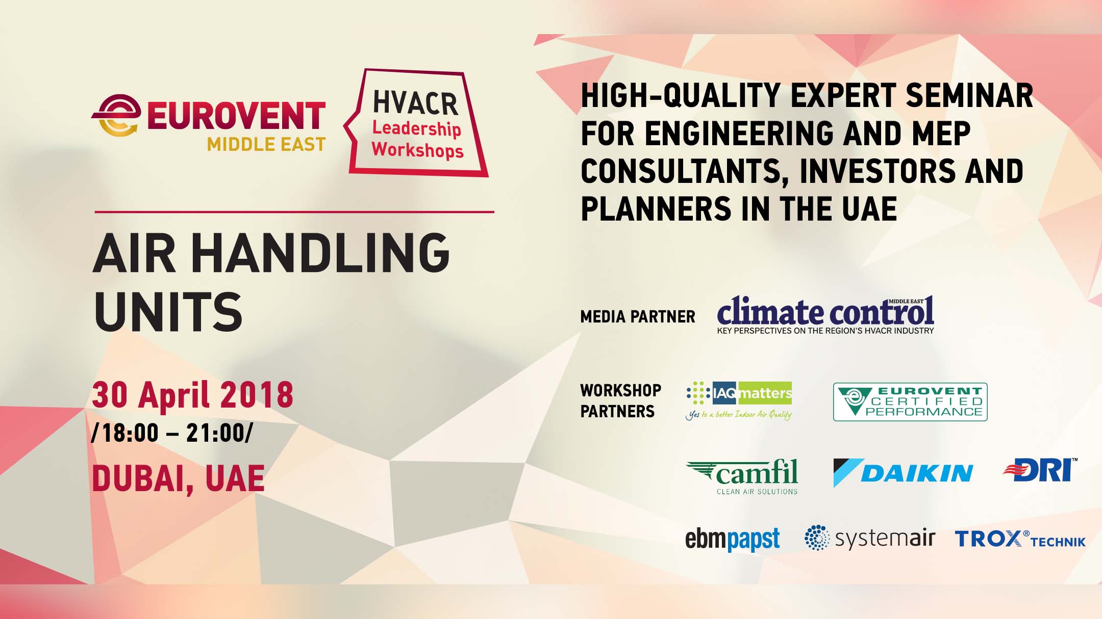 HVACR Leadership Workshops by Eurovent Middle East - Air Handling Units - Eurovent